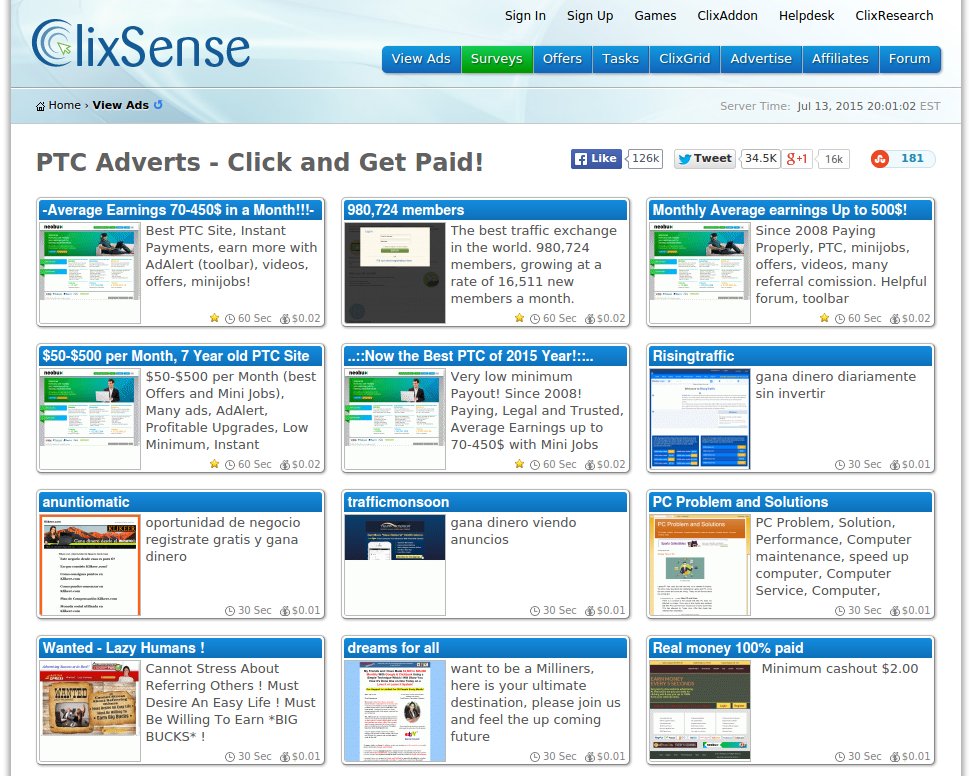 ClixSense: Que es, Como funciona, y Como hacer dinero ahí - PTC Secret ...